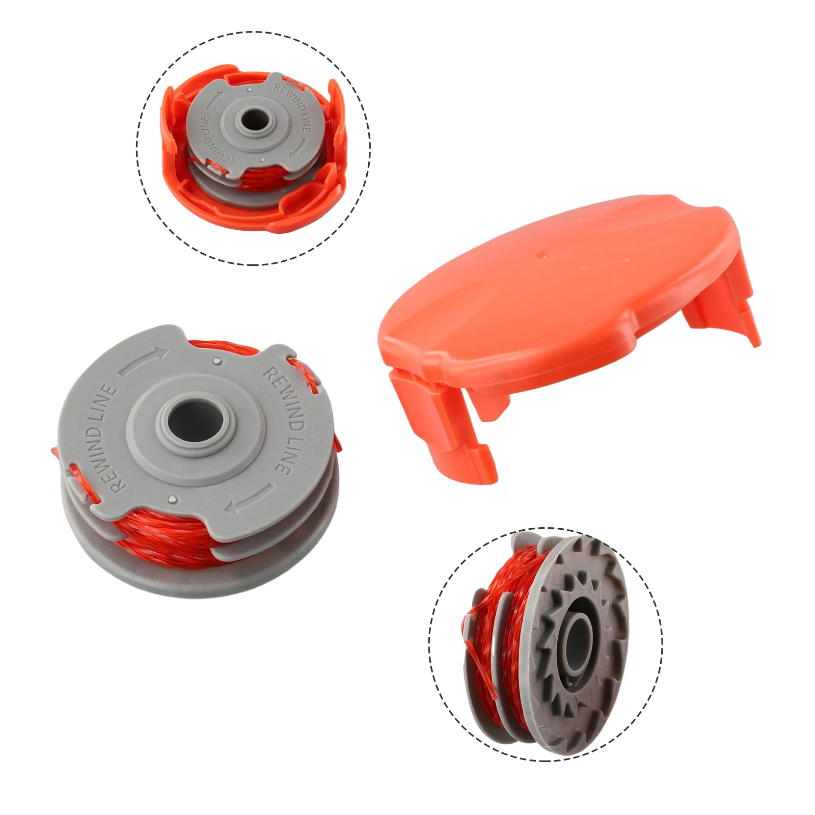 Double-Autofeed-Spool-Line-Spool-Cap-Cover-For-Strimmers-Trimmers ...
