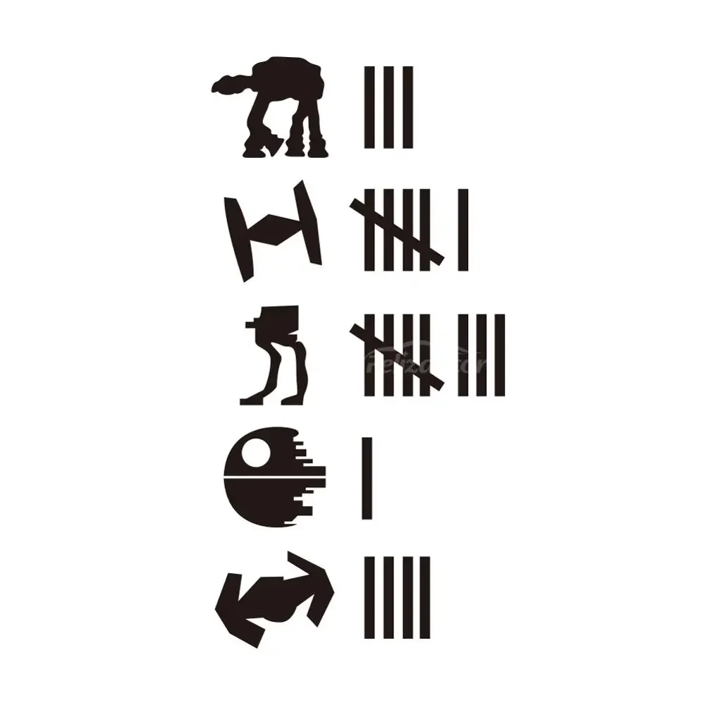 Car-sticker-score-car-vinyl-sticker-decoration-crash-count-PVC ...