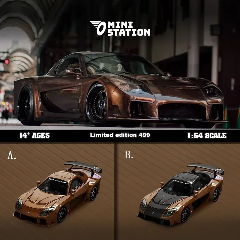 Mini-Station-1-64-RX7-Veilside-Metallic-Brown-Black-limited499-Diecast ...