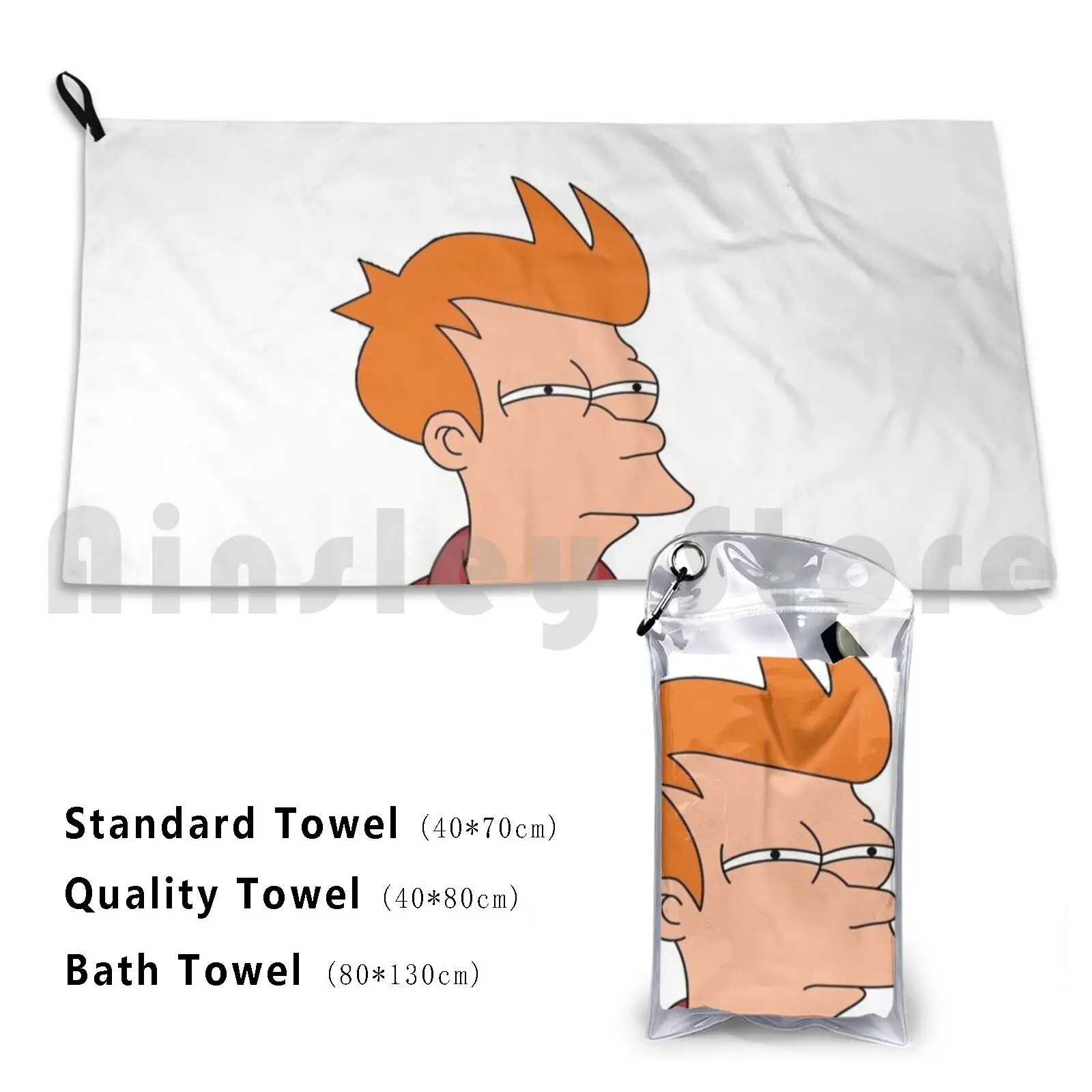 Fry Bath Towel Beach Cushion Fry Bender Matt Groening Leela Zoidberg ...