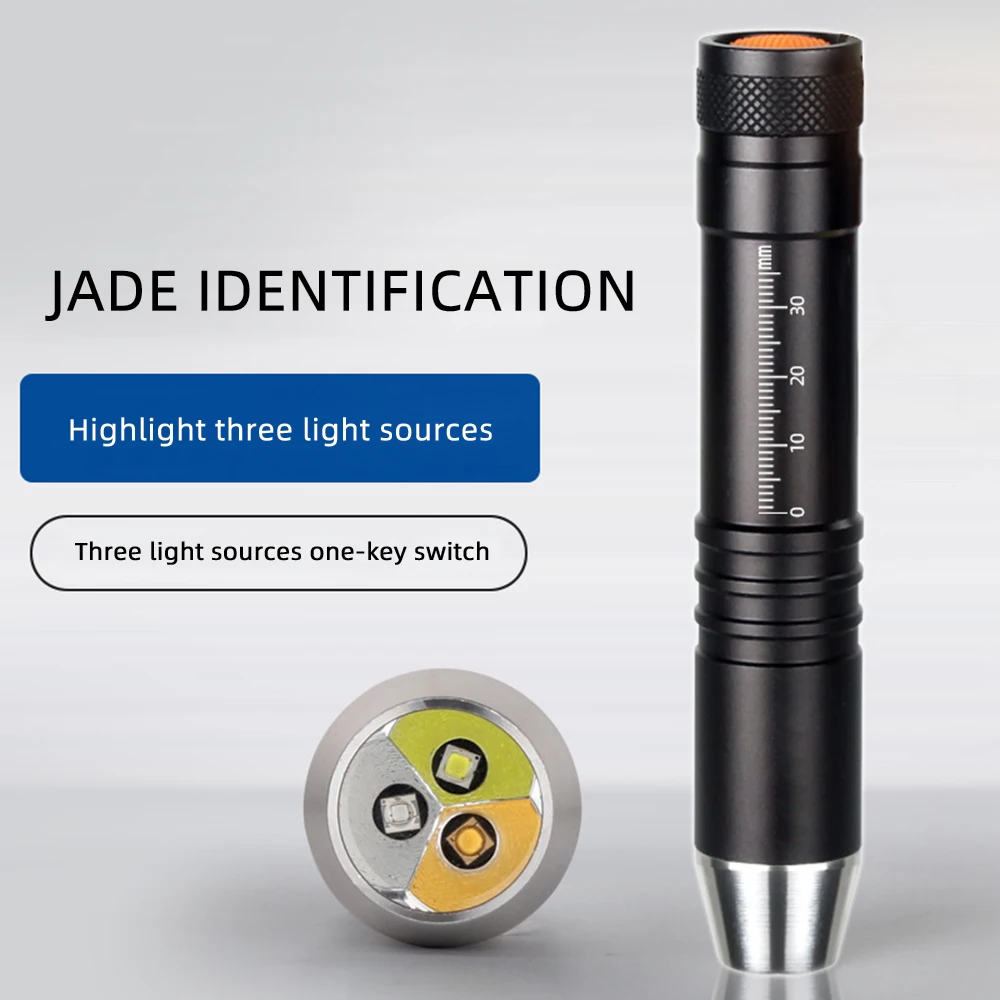 Lighting-Jade-with-Strong-Light-Flashlight-Three-Light-Sources-365 ...