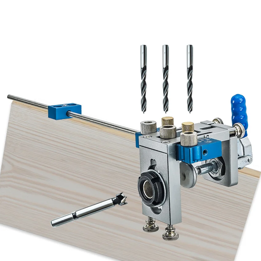 3 In One Dowel Jig 8mm 10mm 15mm Quick Replacement Extension Drill ...