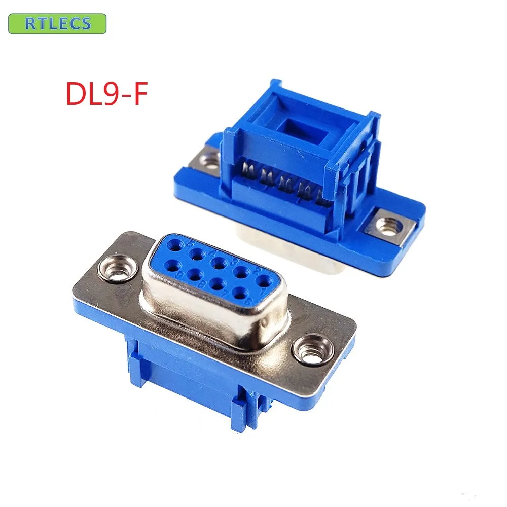 D sub 커넥터 idc 유형 9pin 남성 파란색 절연체 rohs 무료 배송 50 pcs by post|connector ...