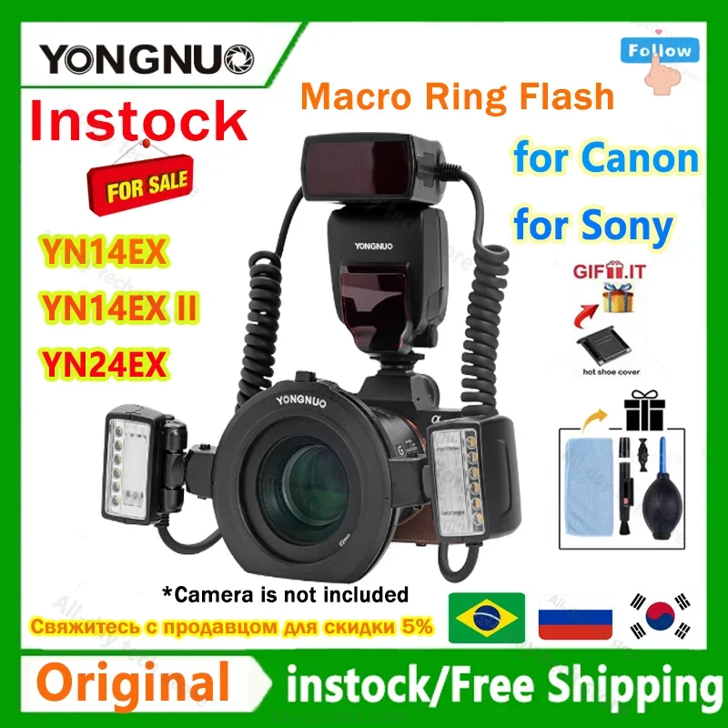 YONGNUO-YN14EX-YN-14EX-II-TTL-YN14-EX-LED-Macro-Ring-Flash-Speedlite ...