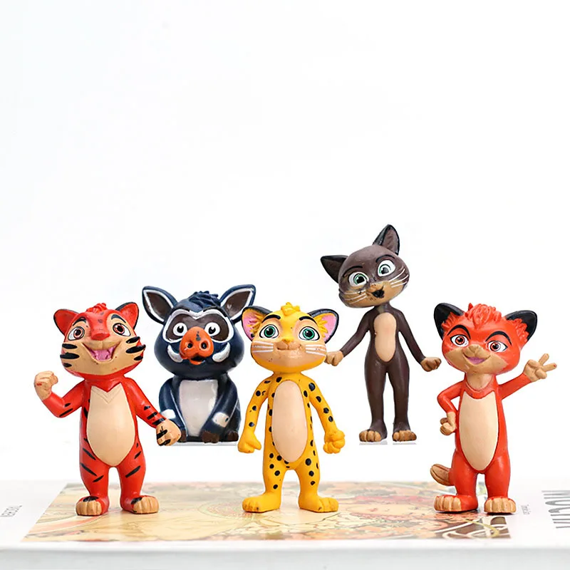 5 pçs/set russo anime leo & tig figuras de ação brinquedo leopard ...