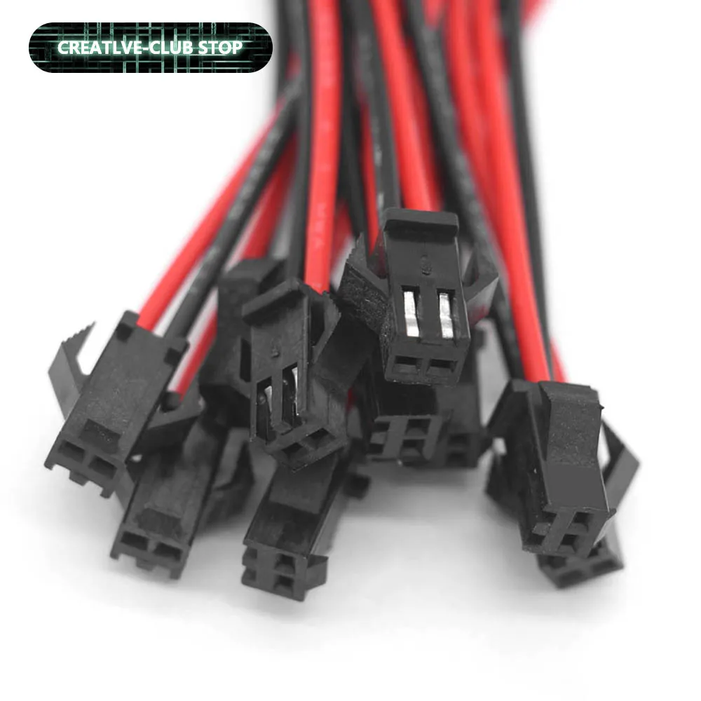 10Pairs 20cm JST SM 2P 2Pin Plug Socket Male to Female Wire Connector ...