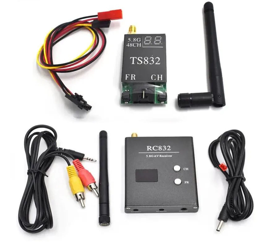 48Ch 5.8G 600mw 5km Wireless AV Transmitter TS832 Receiver RC832 for ...