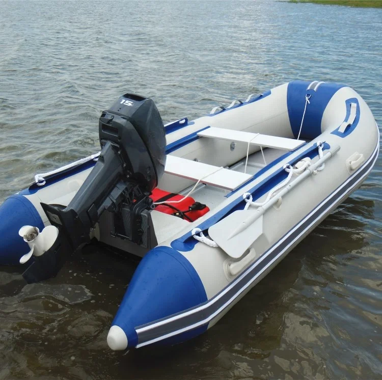Inflatable Boat with Outboard Motor, Aluminum Floor Botes, PVC, 1.2mm ...