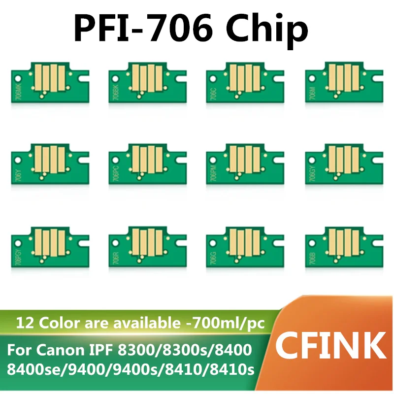 PFI-706-PFI706-ARC-Cartridge-Chip-Reusable-For-Canon-iPF-8400-9400-8410 ...