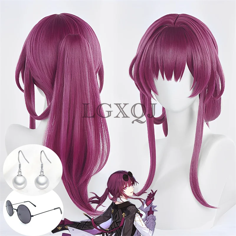 Game-Honkai-Star-Rail-Kafka-Cosplay-Wig-Long-Rose-With-Ponytail-Costume ...