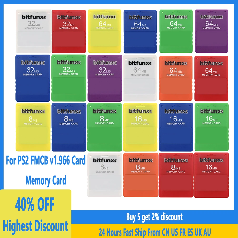 Para ps2 fmcb v1.966 cartão de memória 8mb 16mb 32mb 64mb livre mcboot ...