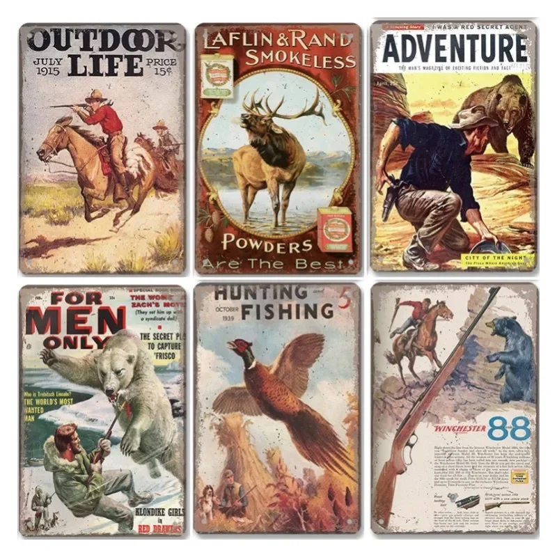 Adventure-Ranger-Metal-Tin-Signs-Retro-Wall-Decor-Hunting-Shop-Tool ...