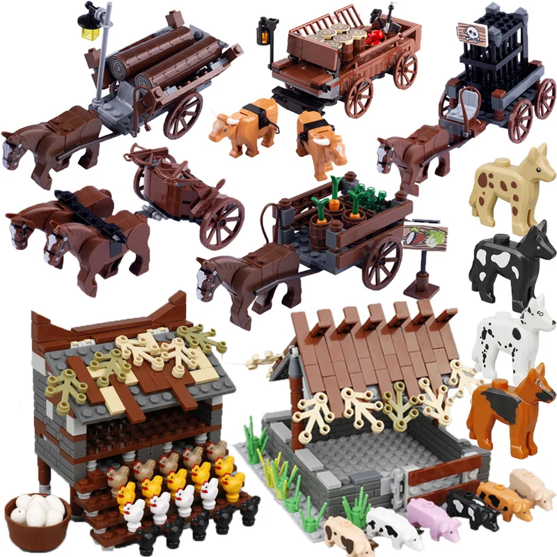 Building-Blocks-Mini-Bricks-Figures-Gifts-Toys-Ox-Cart-Vegetable ...