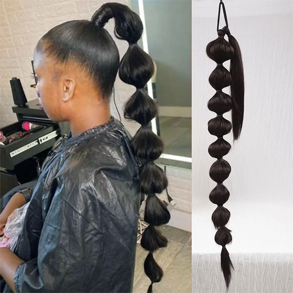 Synthetic-Ponytail-Hair-Extension-for-Black-Women-Lantern-Bubble ...