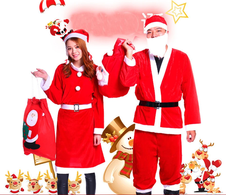 Christmas-Costumes-for-Women-Santa-Claus-Cosplay-Holiday-Party-Clothing ...