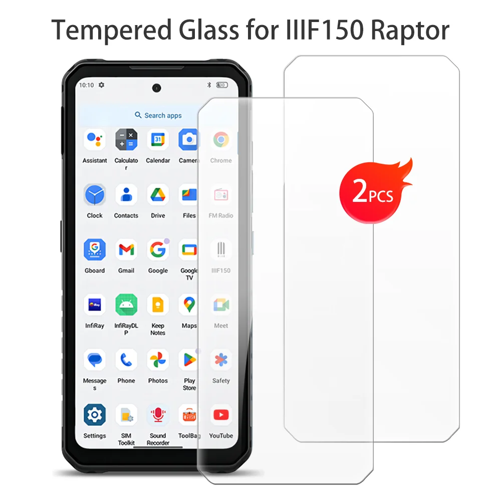 For IIIF150 Raptor Tempered Glass Protective ON IIIF150 Raptor 6.8 Inch ...