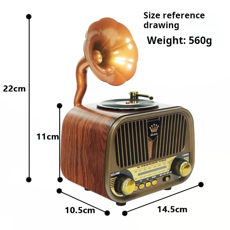 New High-end Retro Multifunctional Full Band Radio Imitating Phonograph ...