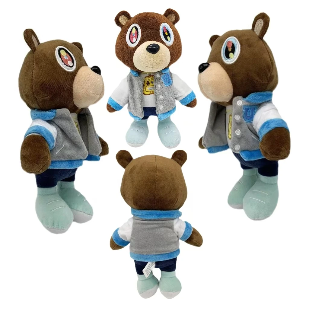26cm Kawaii Kanye Teddy Bear Plush Toy Kanye West Graduation Soft Fill ...