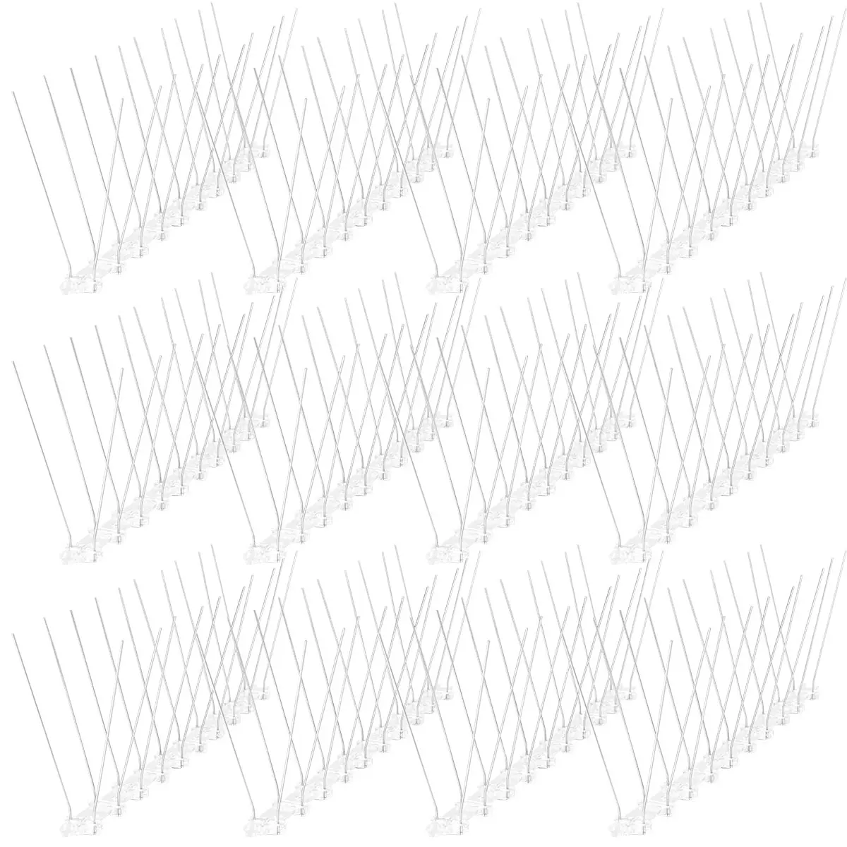 12-teiliges Edelstahl Tauben-Spikes-Set – Effektive Abwehr gegen Vögel, Eichhörnchen und Katzen ...