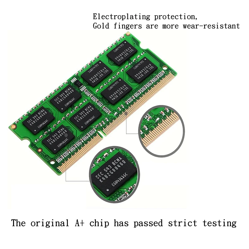 DDR3 8GB 4GB 16GB laptop Ram 1066 1333 1600 MHZ PC3 8500 10600 12800 1.5V 2RX8 DDR3L 204pin ...