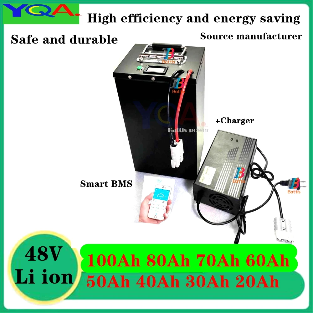 48V-100Ah-80Ah-70Ah-60Ah-50Ah-40Ah-30Ah-20Ah-Lithium-Ion-Battery-for ...