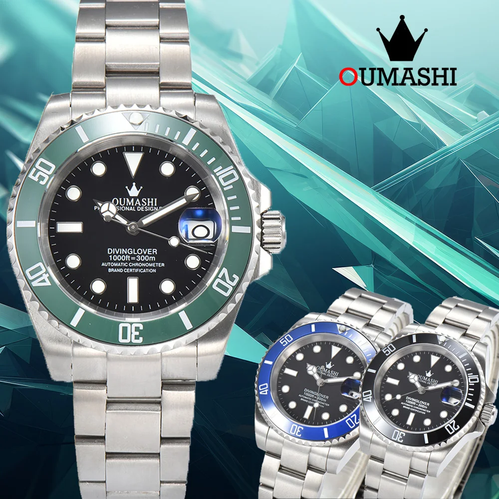Men-s-40mm-Automatic-NH35A-watch-Steel-Sapphire-transparent-case ...