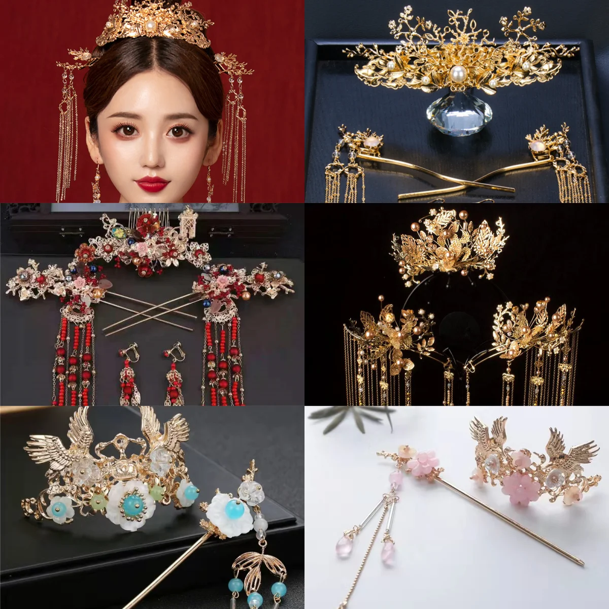 Chinese-Vintage-Princess-Queen-Bridal-Crown-For-Women-Crystal-Tiara ...