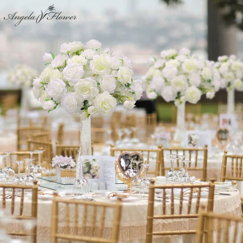 White Flower Centerpieces Wedding Reception