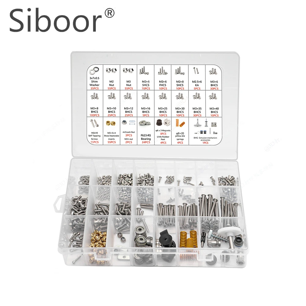 Siboor Complete Fastener Kit For Voron 0.1 3d Printer V0.13d Printer ...