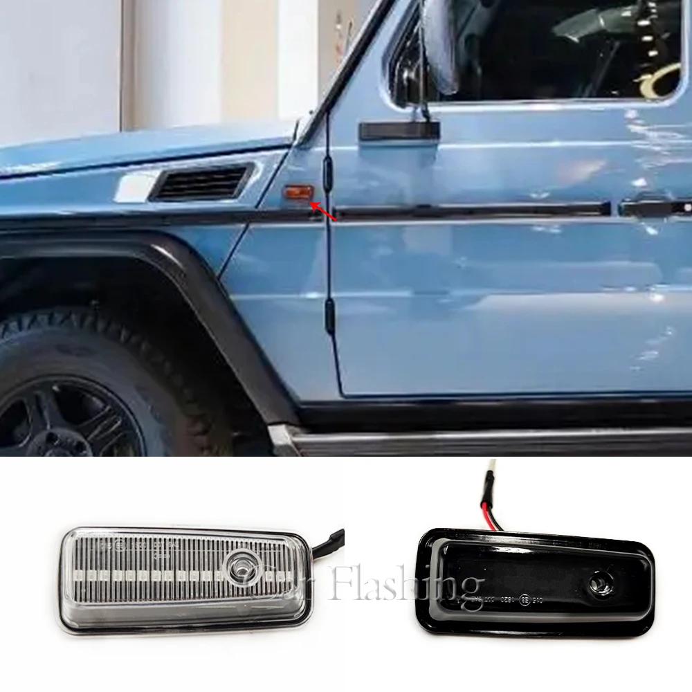 2PCS LED Dynamic Side Marker Repeater Light Turn Signal For Mercedes ...