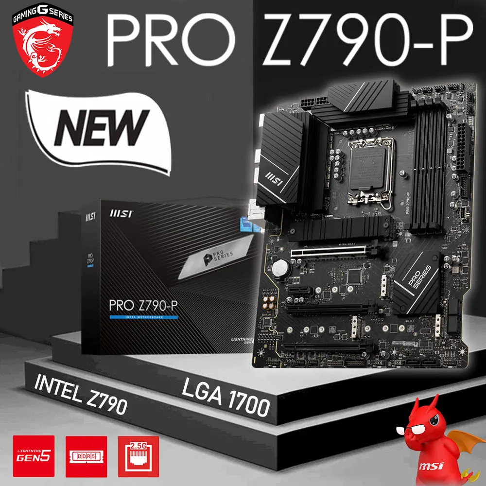 MSI PRO Z790-P DDR5 Motherboard LGA 1700 Support Intel 13th-Gen CPU ...