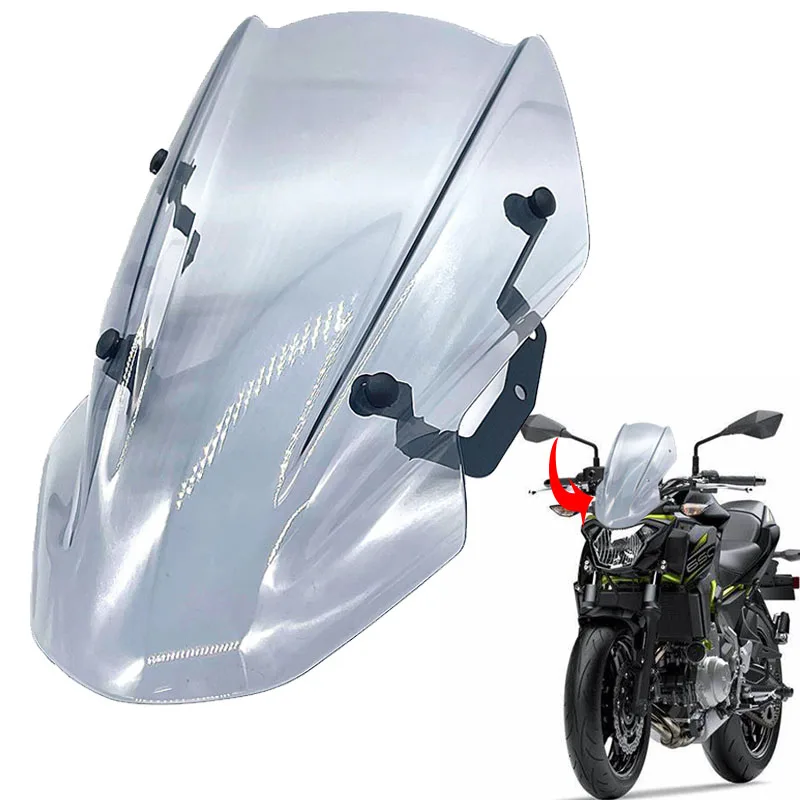 New-Motorcycle-Windshield-Screen-Visor-Windscreen-Double-Bubble-Wind ...
