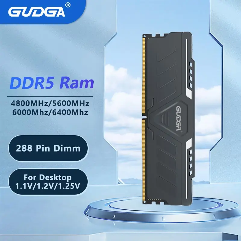 GUDGA Memoria Ram DDR5 Aluminum Heat Sink 8GB/16GB/32GB 4800MHz 5600Mhz ...