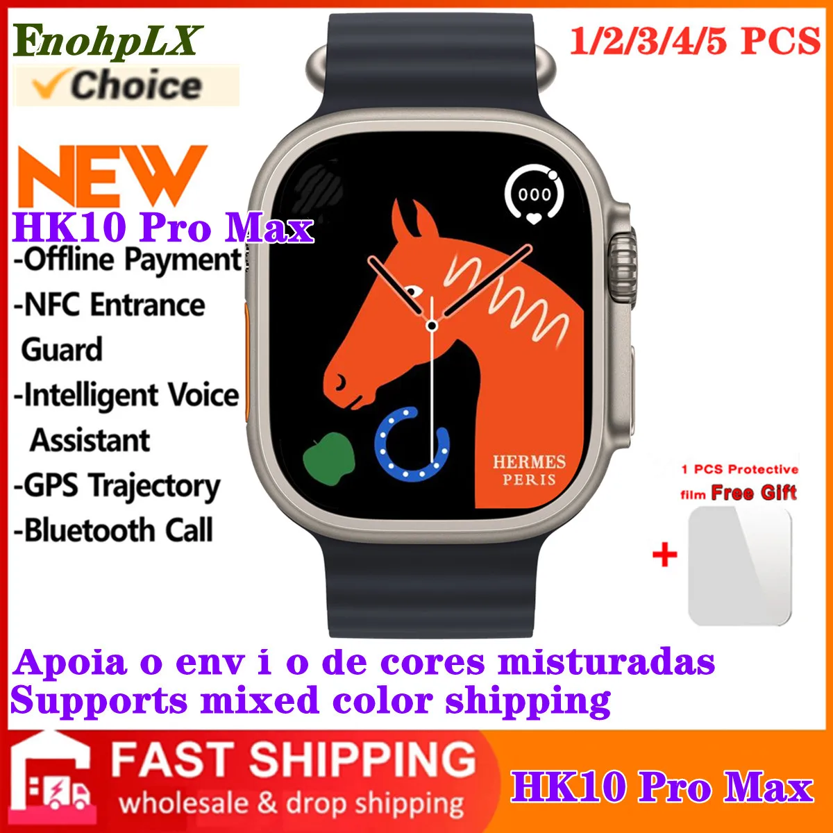 HK8 Pro Max Atualizado HK10 Pro Max Ultra SmartWatch Série 8 49mm ...