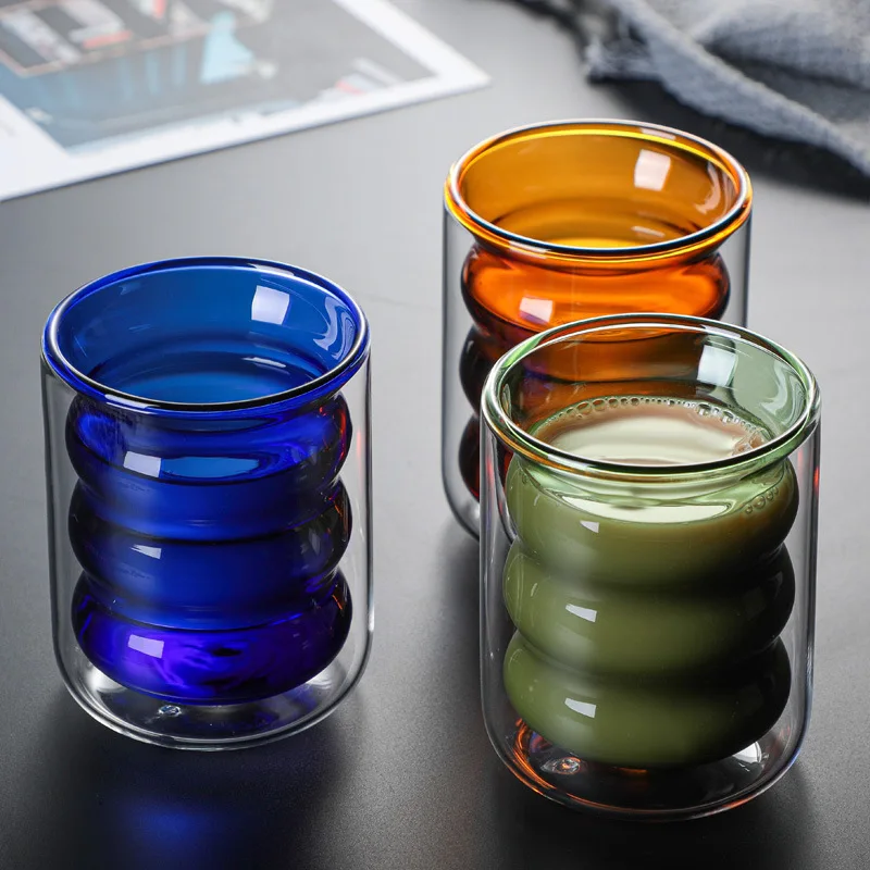 Create-Wave-Shape-Glass-Cup-Water-Bottle-Heat-resistant-Beer-Drinkware ...