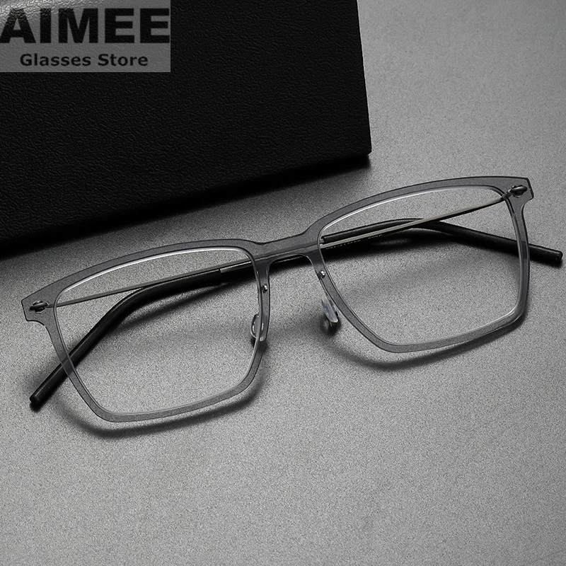 Denmark-Brand-Titanium-Prescription-Eyeglasses-6505-Men-Square ...