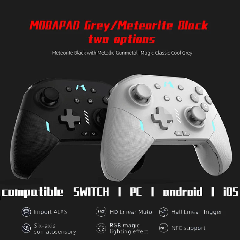 Mobapad bluetooth gamepad controlador de jogo sem fio joystick seis ...