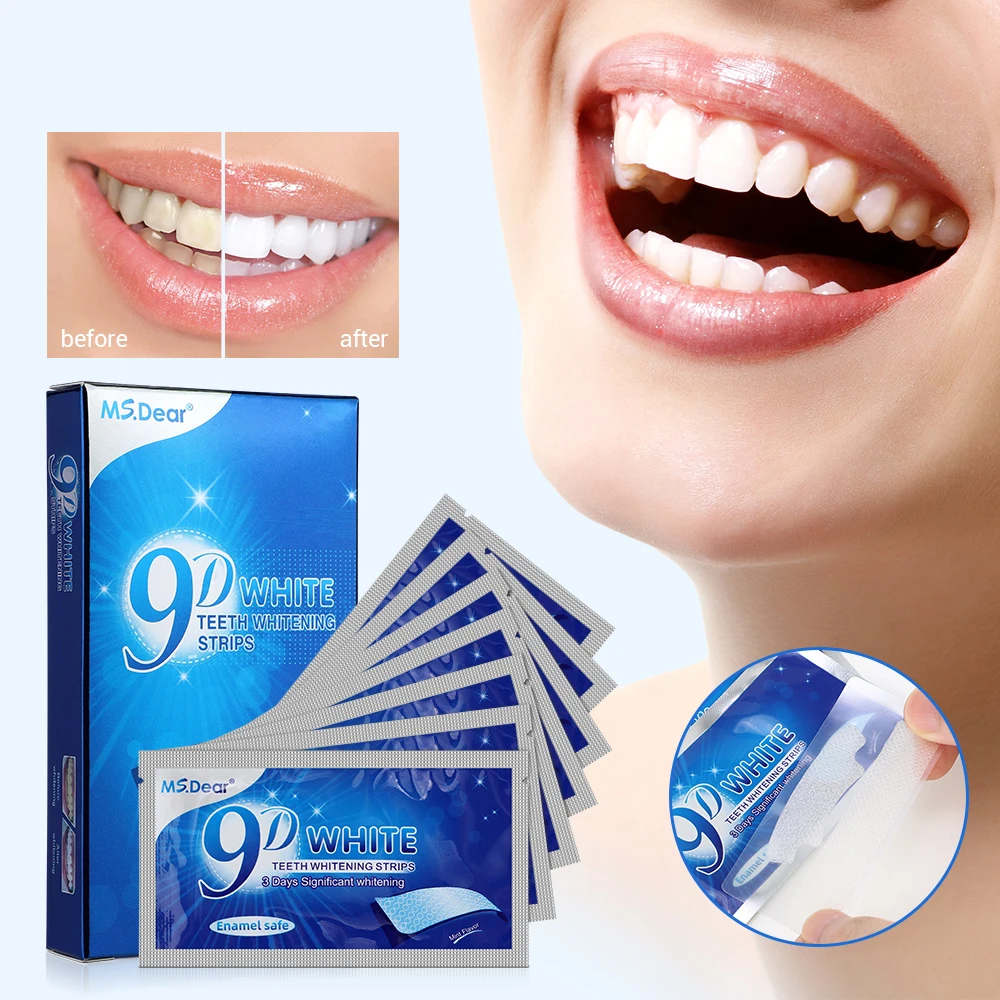 7pairs-9D-Gel-Teeth-Whitening-Strips-White-Tooth-Dental-Kit-Oral ...