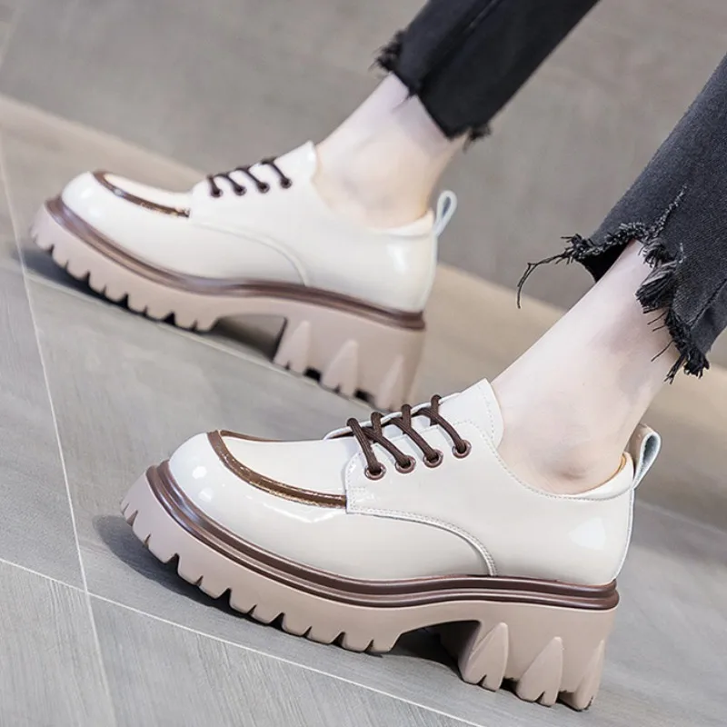 Zapatos-de-cuero-con-tac-n-cuadrado-para-mujer-calzado-Sexy-con-punta ...