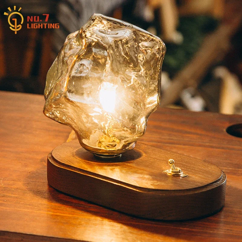 Japanese-Vintage-Retro-Lava-Lamp-Stone-Ice-Glass-Table-Lamp-Atmosphere ...