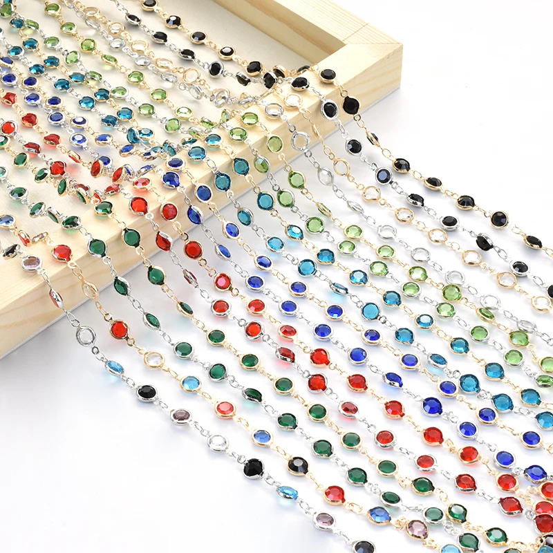 6mm-Radiant-Crystal-Bead-Chains-Dazzling-Glass-Rhinestones-on-Sturdy ...