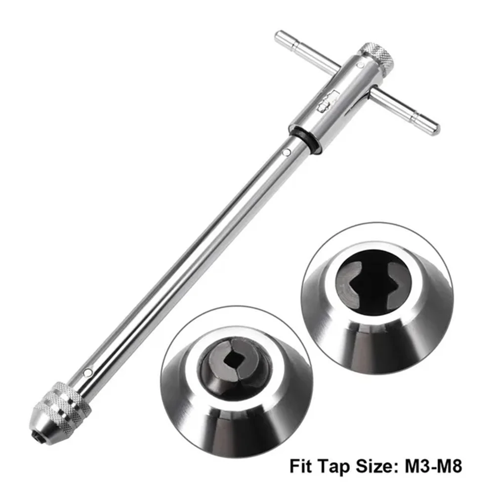 Adjustable-T-Handle-Ratchet-Tap-Holder-Wrench-Machine-Screw-Thread ...