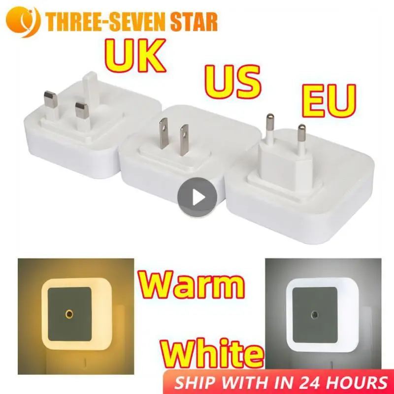 Smart-Motion-Sensor-LED-Night-Light-Lamp-EU-UK-US-Plug-Mini-Wall-Lights ...