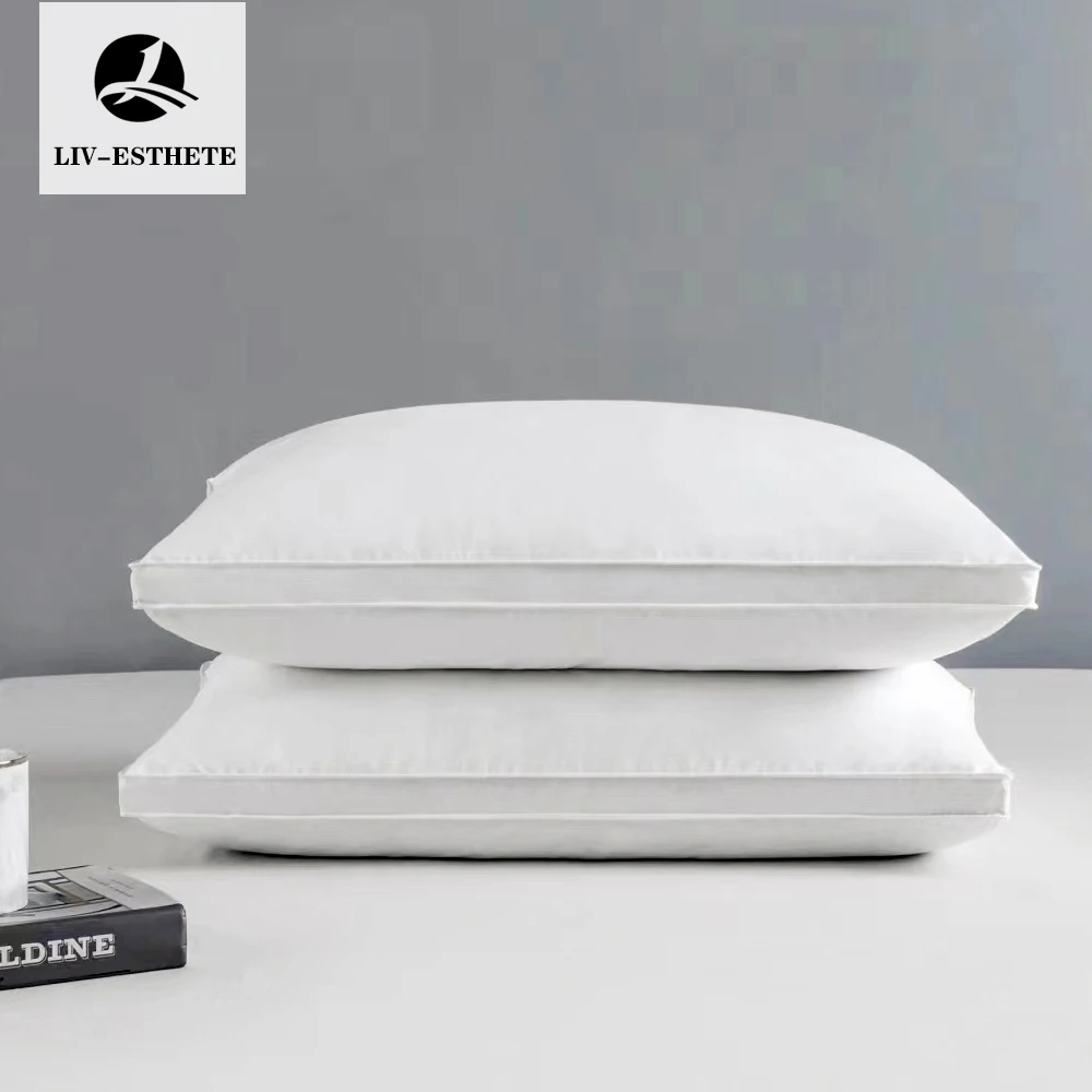 Liv-Esthete-Neck-Protect-100-Goose-Down-Luxury-Pillow-Down-proof-100 ...