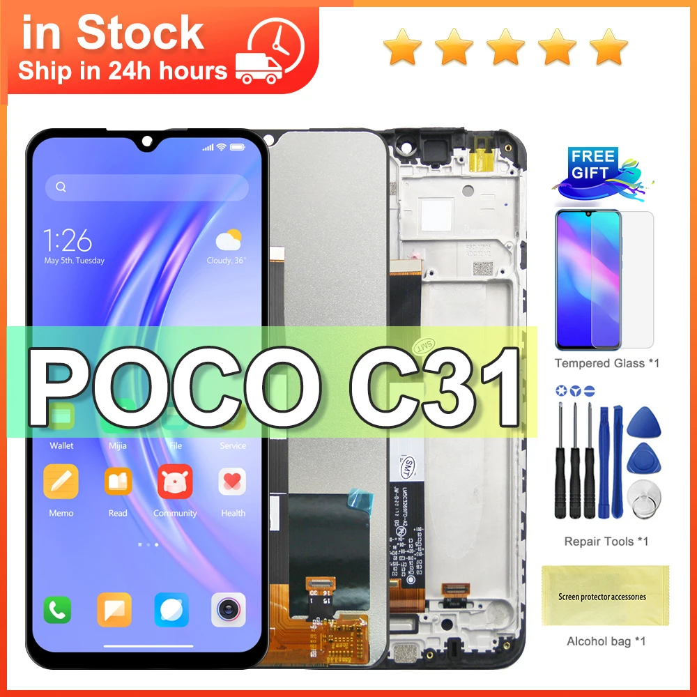 6-53-For-Xiaomi-POCO-C31-LCD-Display-Touch-Screen-Digitizer-Replacement ...