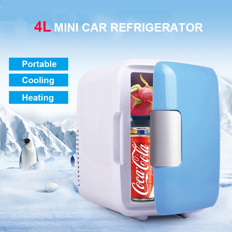 4l Mini Car Refrigerator 12v/220v Portable Car Fridge Cooler Heater For ...