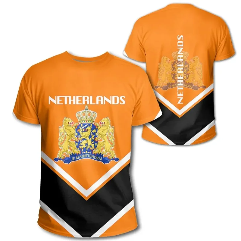 Netherlands Flag Graphic T-shirt For Men 3d Printed Dutch T Shirt Mens ...