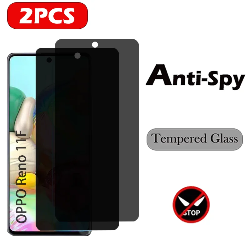 2PC-Electroplated-Privacy-Protection-Glass-For-OPPO-Reno-11F-Anti-Spy ...