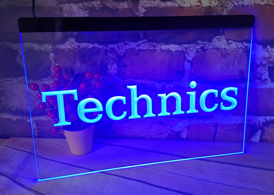 technics-logo-4-size-new-NR-beer-bar-pub-club-3d-signs-led-neon-light ...