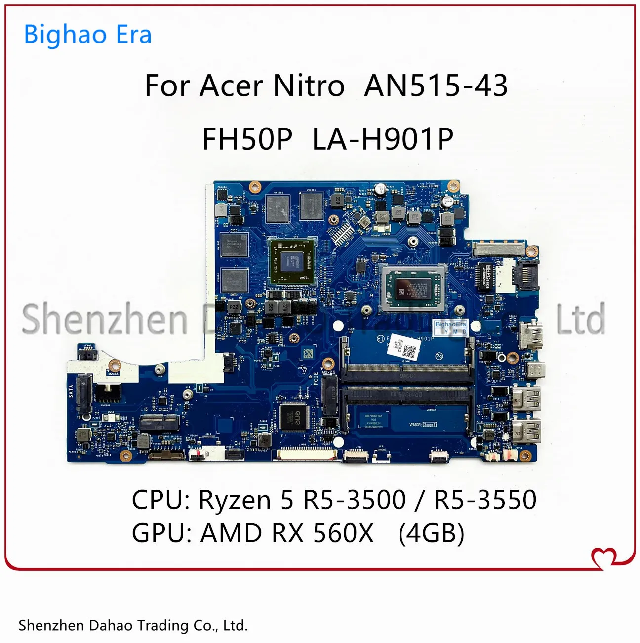 For Acer AN515 43G Laptop Motherboard With R5 3500/3550H CPU RX560 4GB ...